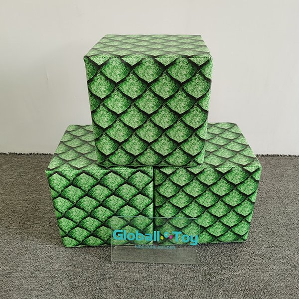 Mermaid, Green Scale, and Leopard Pattern Soft Play Blocks – Kids Play ...