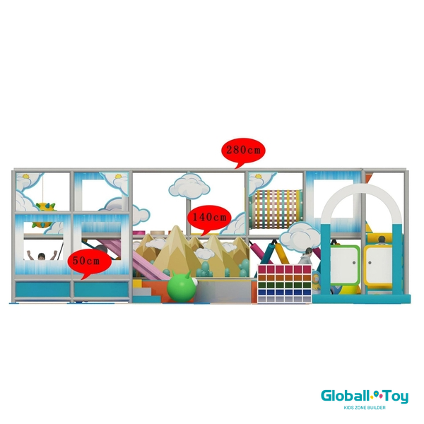Commercial Indoor Playground with Slide, Ball Pool, and Custom Soft ...