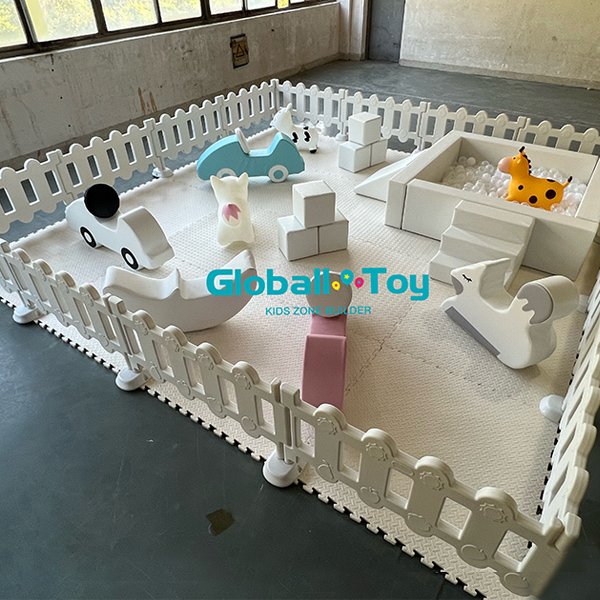 All White Soft Play Equipment Kids Indoor Outdoor Playground Ball Pit ...