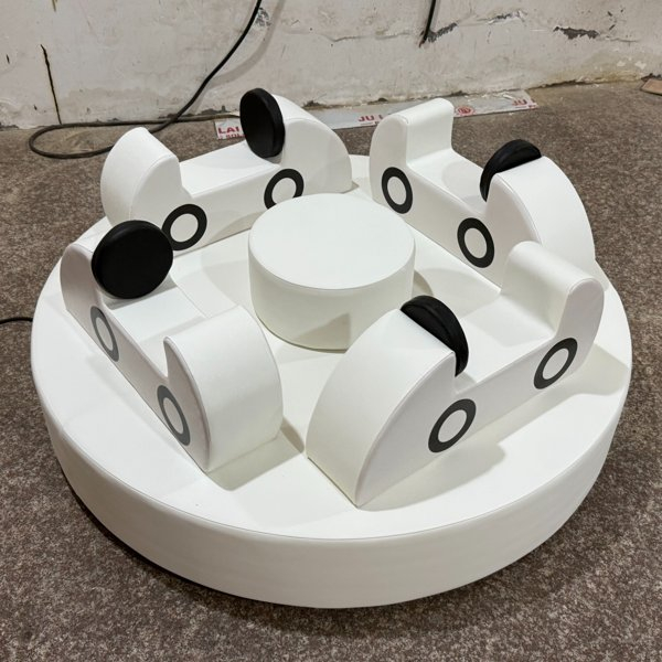 White Foam Car Spinner Soft Play Roundabout for Toddlers Indoor ...
