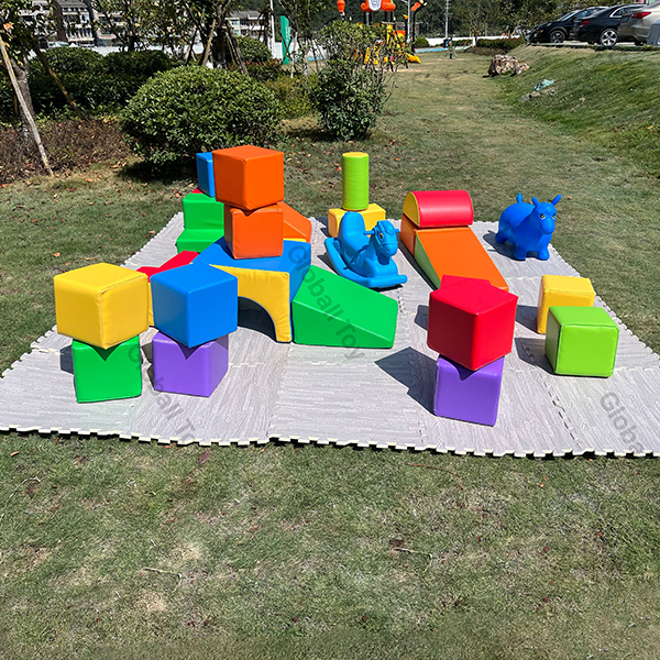 Indoor Soft Play Equipment for Toddlers with Foam Blocks Slides Ball ...